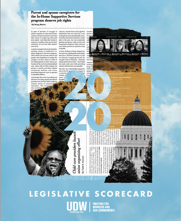 2020 Legislative Scorecard - UDW – Fighting for Workers and Our Communities